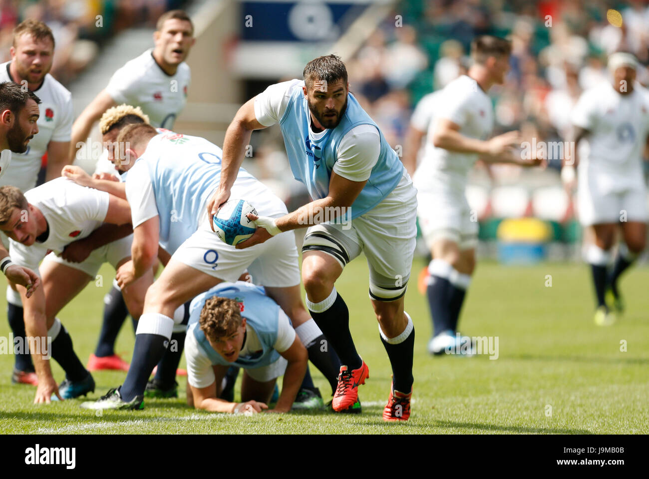 England's Don Armand during a training session at Twickenham Stadium ...