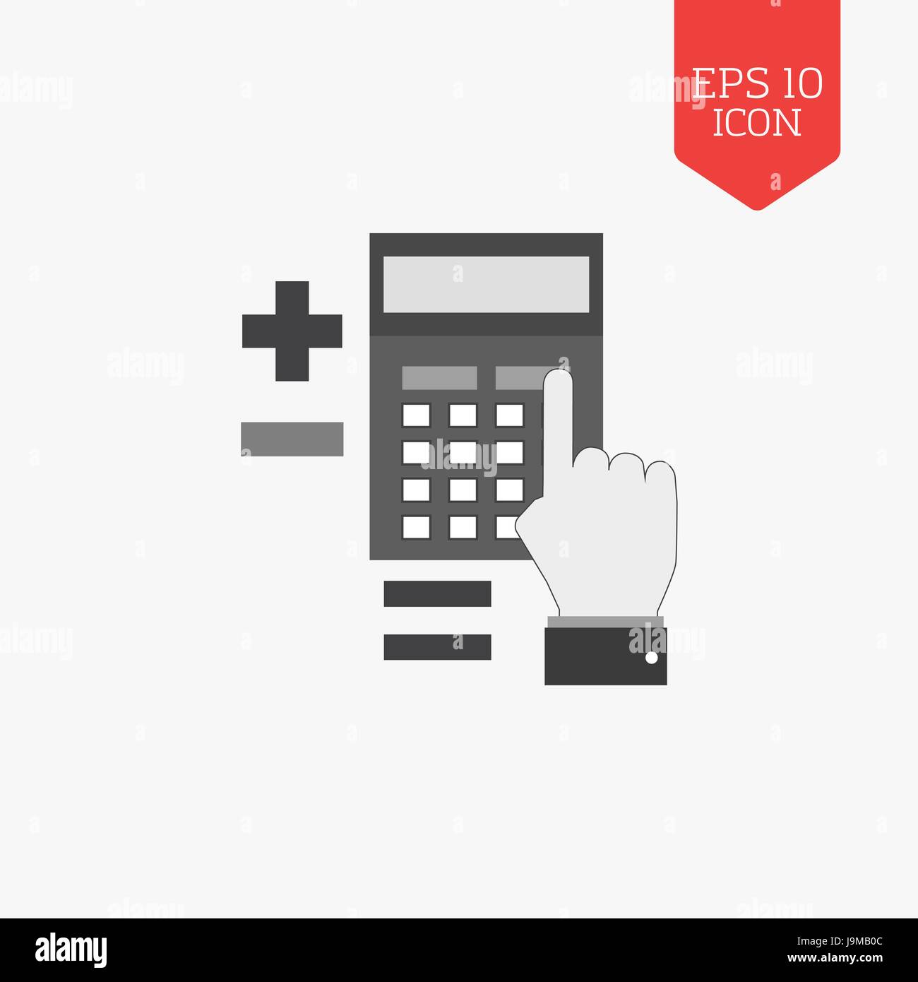 Calculation concept icon. Flat design gray color symbol. Modern UI web ...