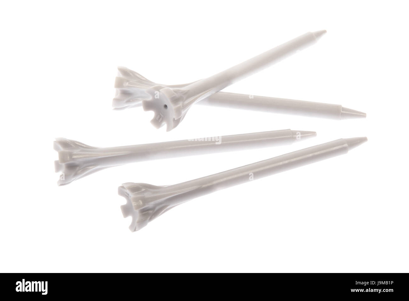 Golf Tee White Plastic Tees Isolated on White Background Stock Photo ...