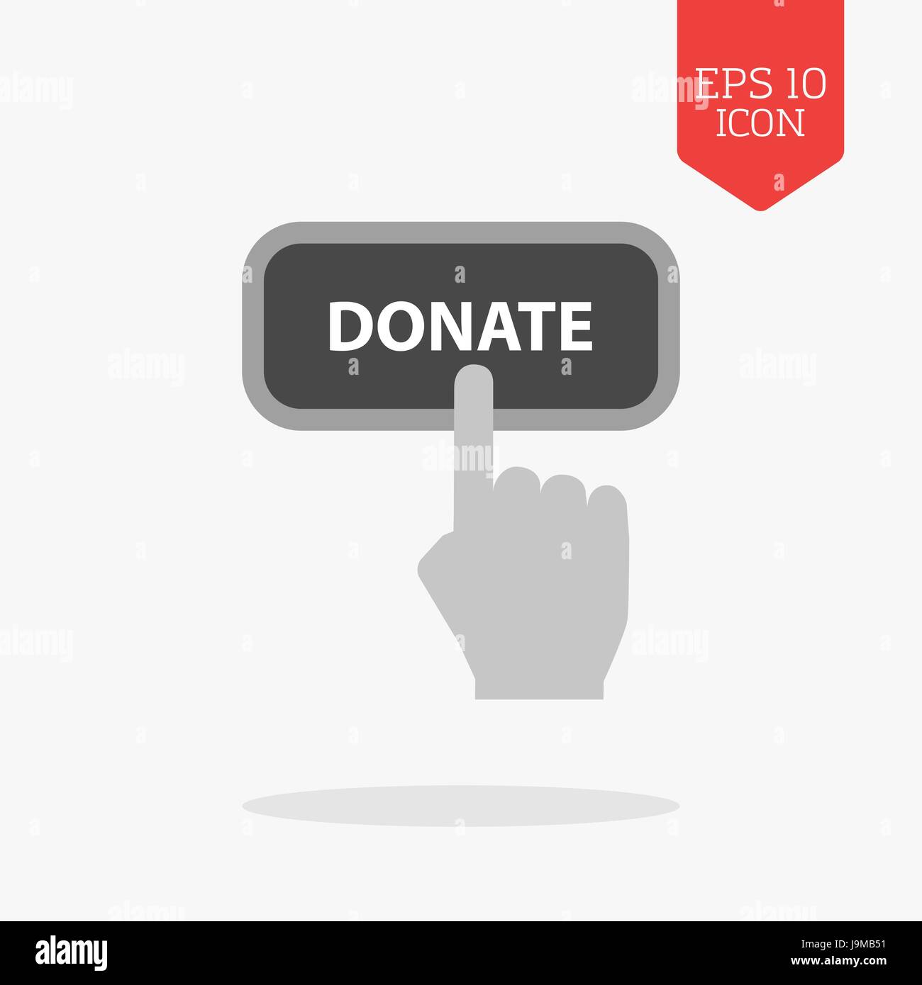 Donate concept icon. Flat design gray color symbol. Modern UI web ...