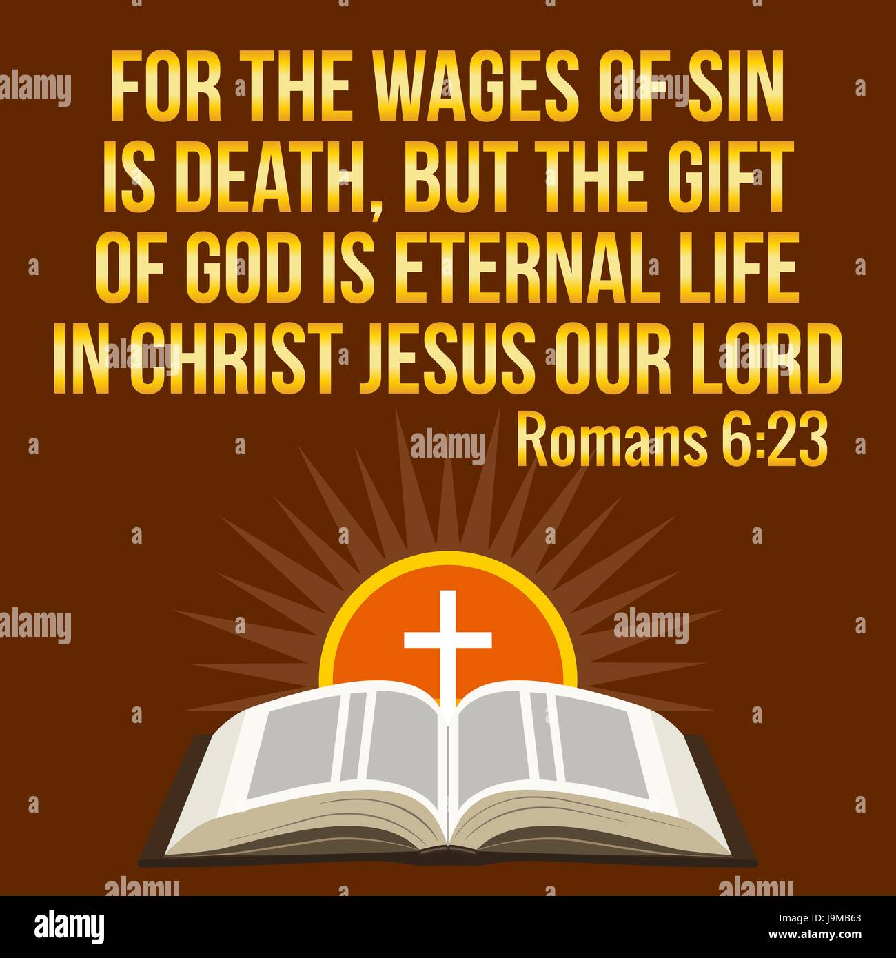 Christian motivational quote. Bible verse. Cross and shining sun ...