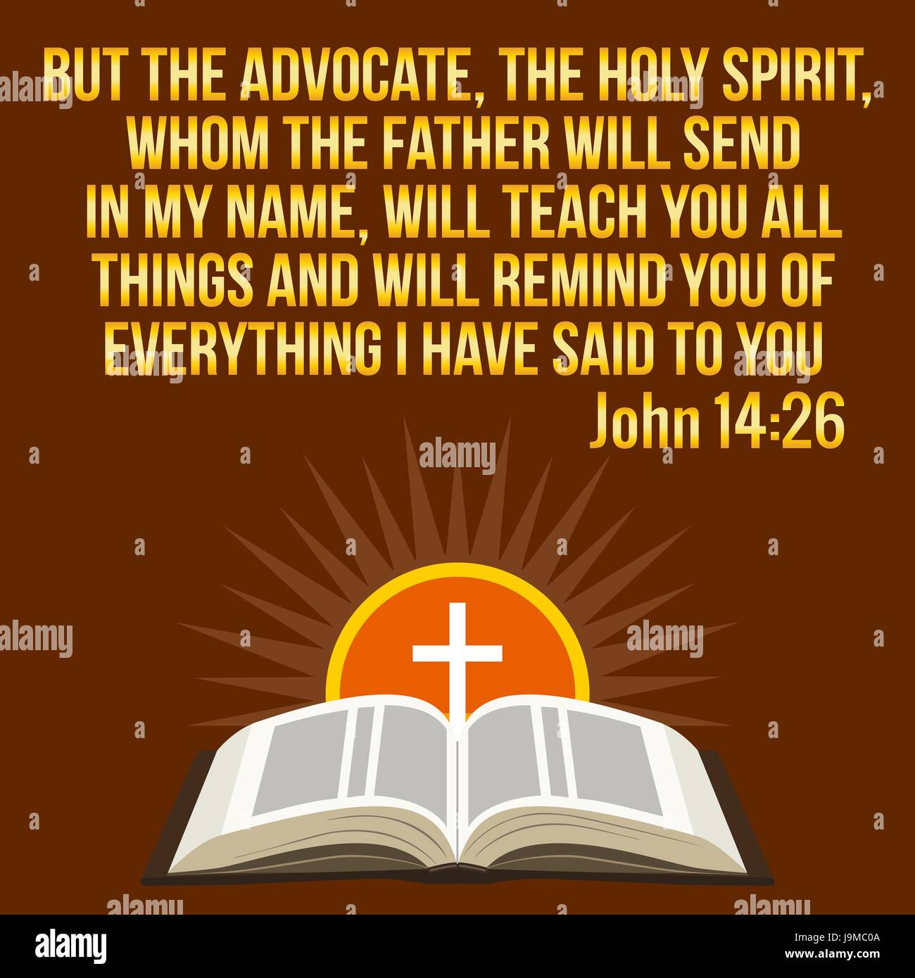 Christian Cross Background With Bible Verse