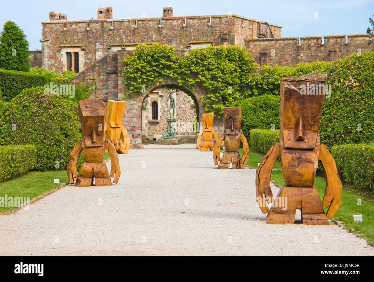 garden, statue, museum, france, south, castle, landmark, chateau ...