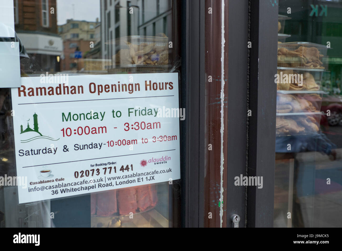 Shop closed during Ramadan Friday prayers at East London Mosque,London ...