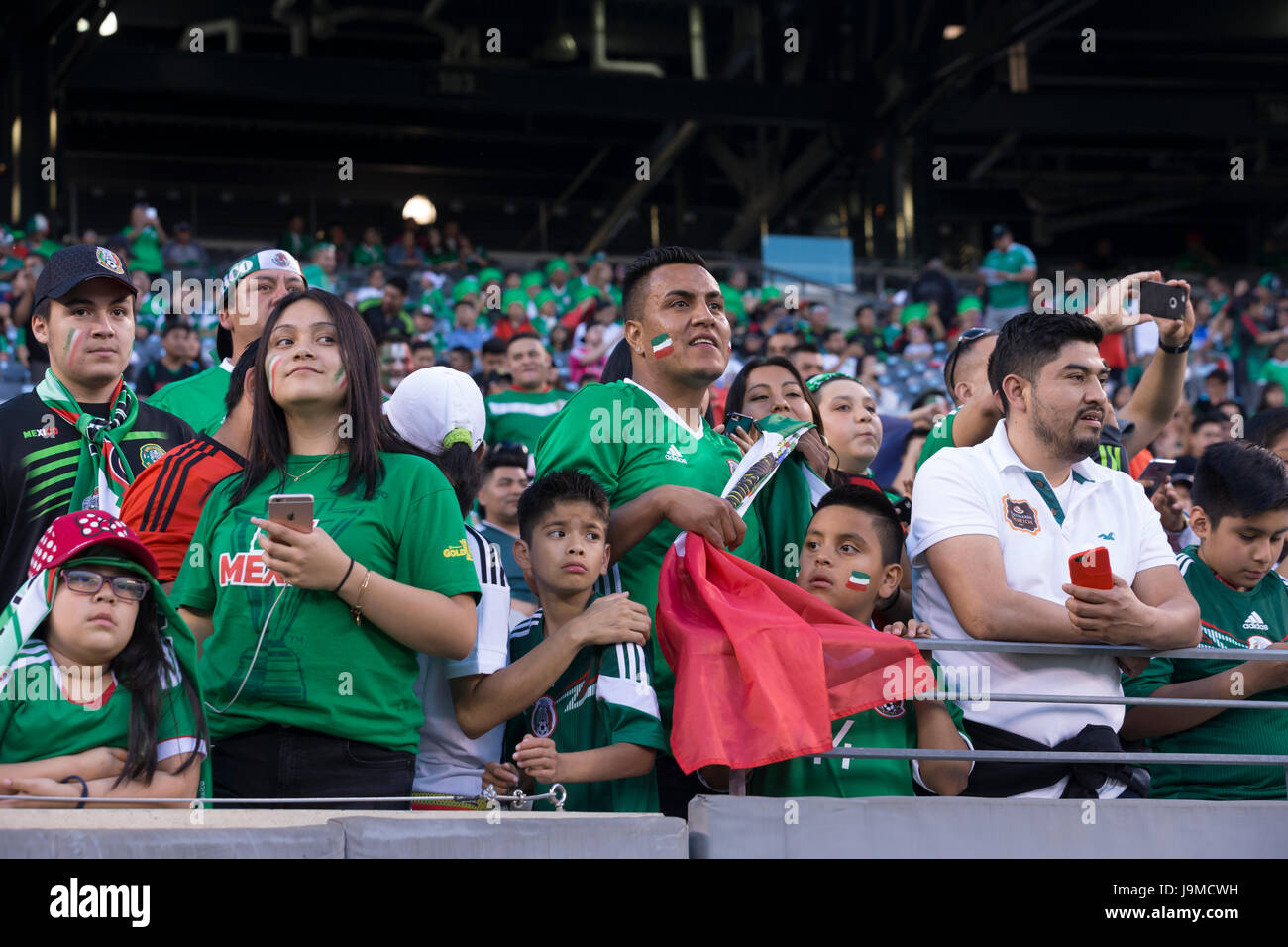 Mexican team fans celebrate during friendly game between Republic of ...