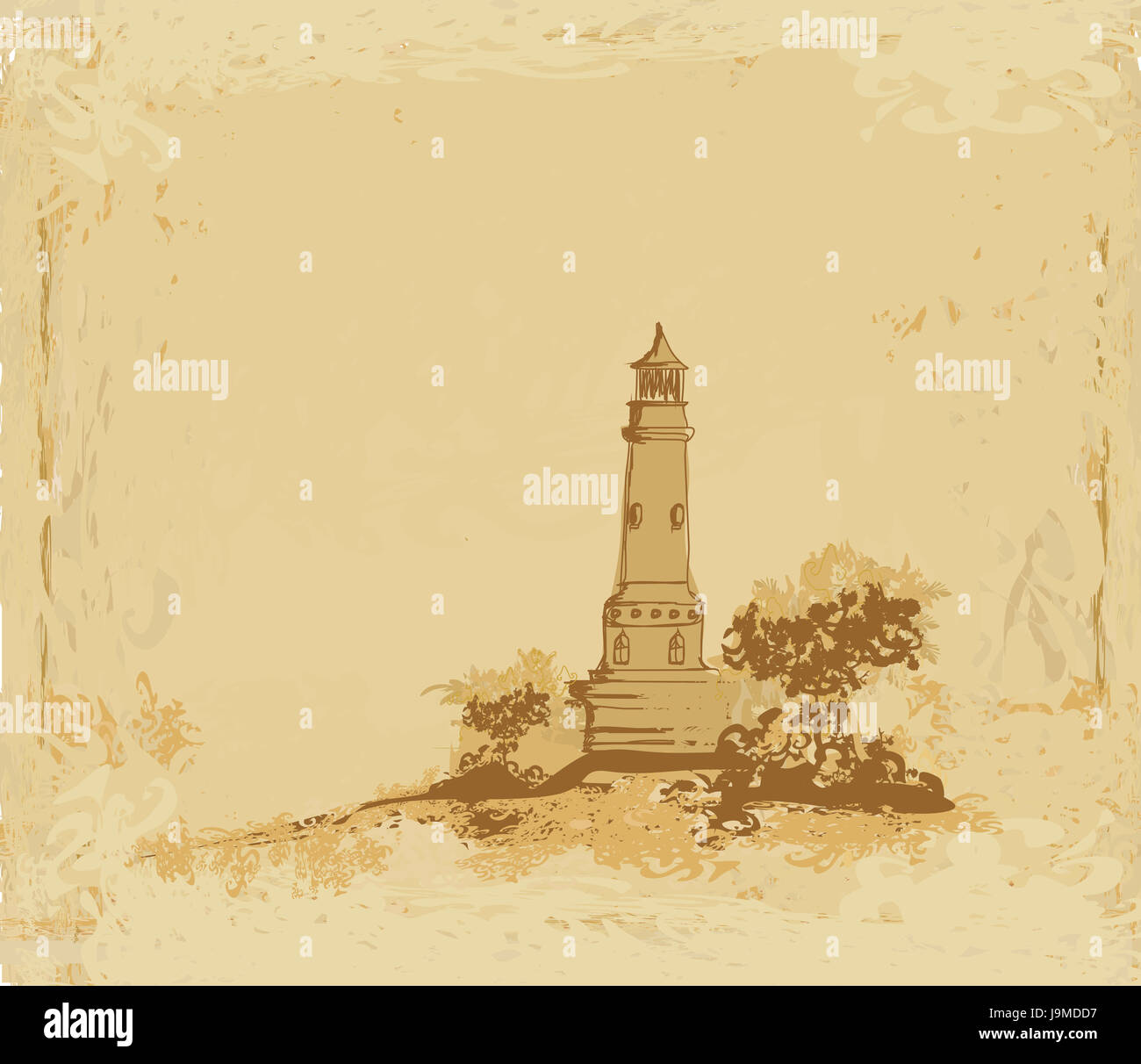 tower, navigation, poster, nautical, landscape, scenery, countryside ...