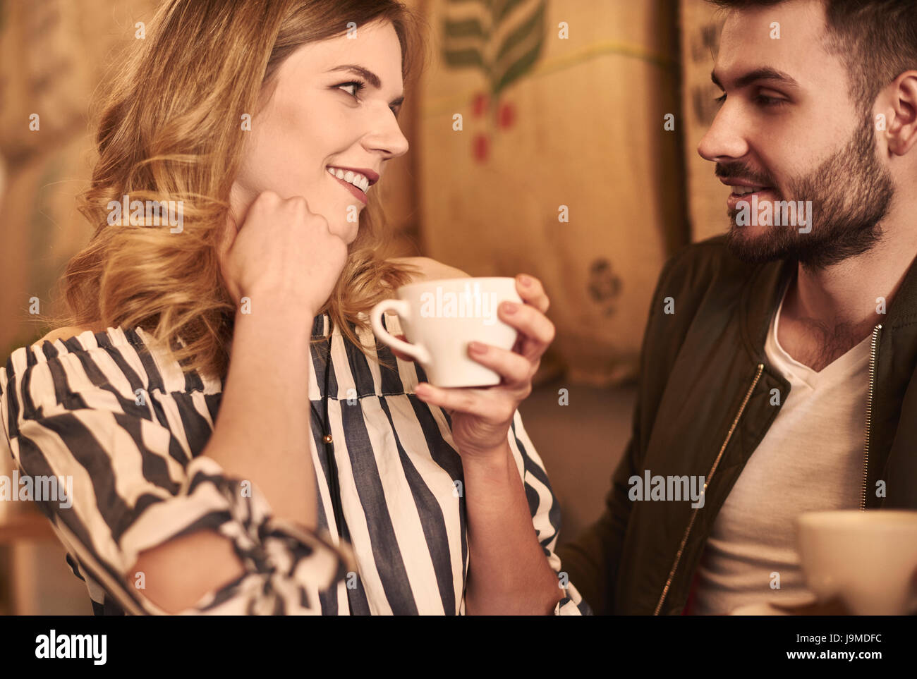 Lovely couple in love talking hi-res stock photography and images - Alamy