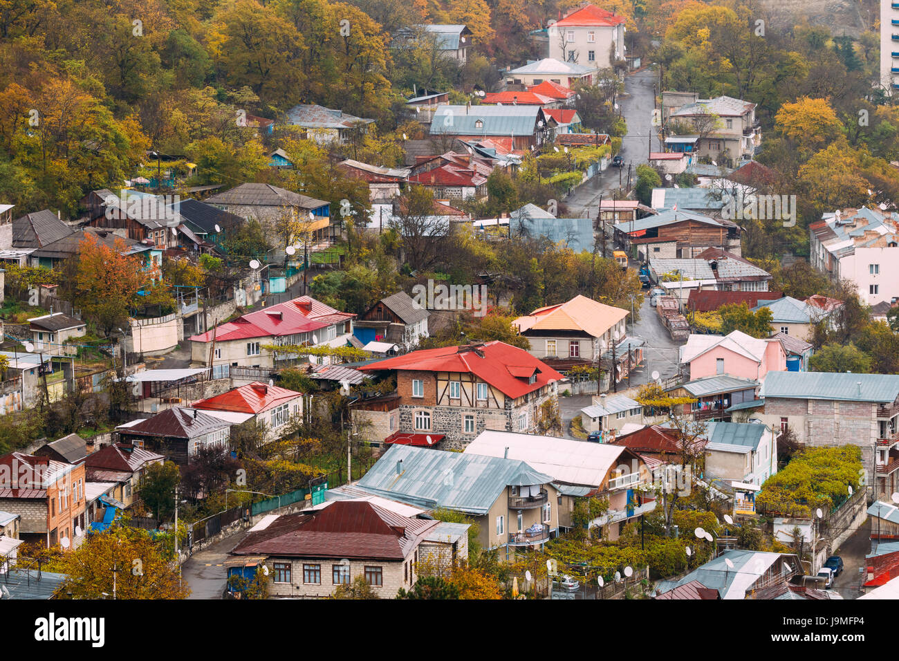 Borjomi, Samtskhe-Javakheti, Georgia - Aerial View Cityscape Of Borjomi ...