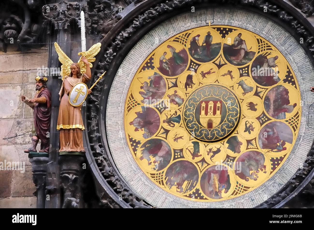 calendar dial of the astronomical clock in prague Stock Photo - Alamy