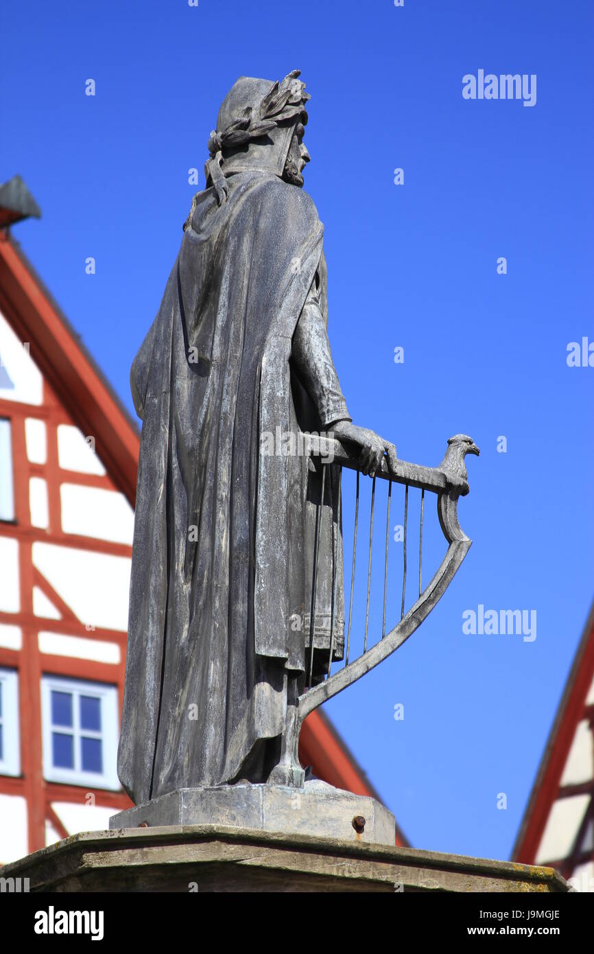 monument, statue, sculpture, tungsten, minstrel, blue, historical, city ...