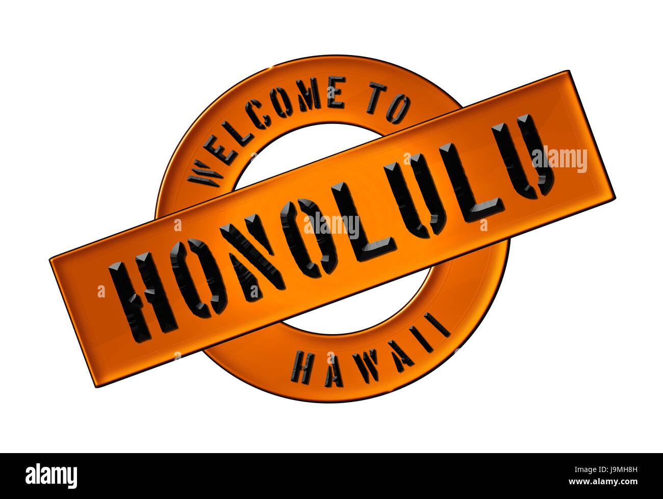 welcome to honolulu Stock Photo - Alamy