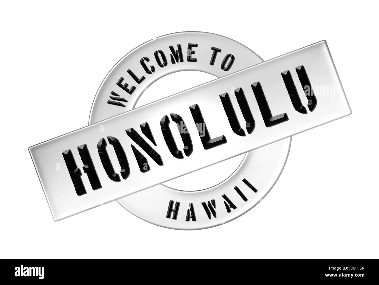 welcome to honolulu Stock Photo - Alamy