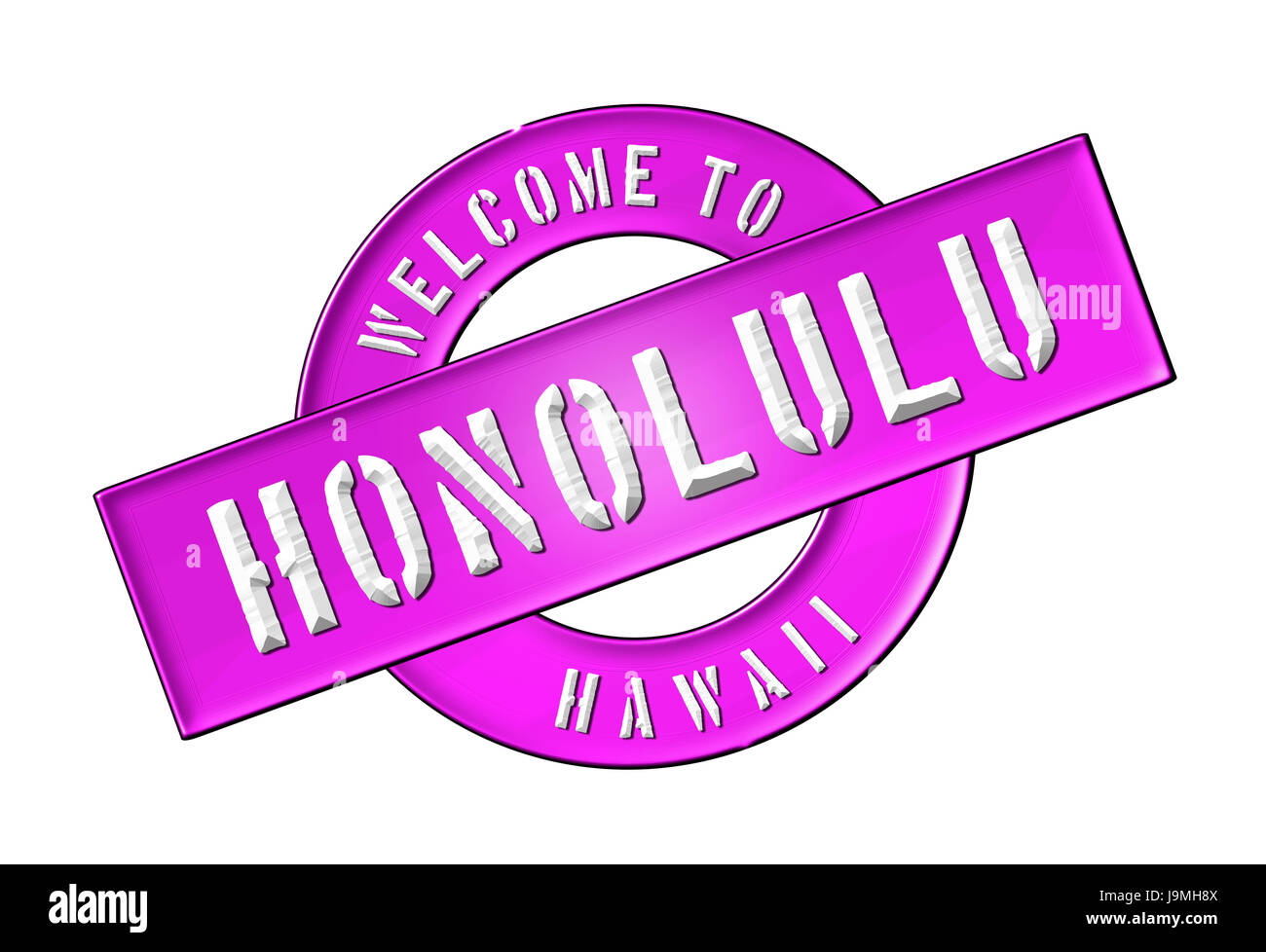 welcome to honolulu Stock Photo - Alamy