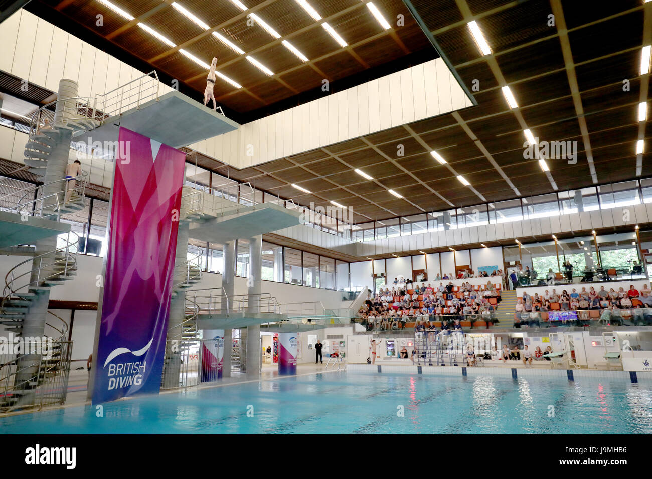 A general view of the pool during the Mens 10m preliminary round during ...