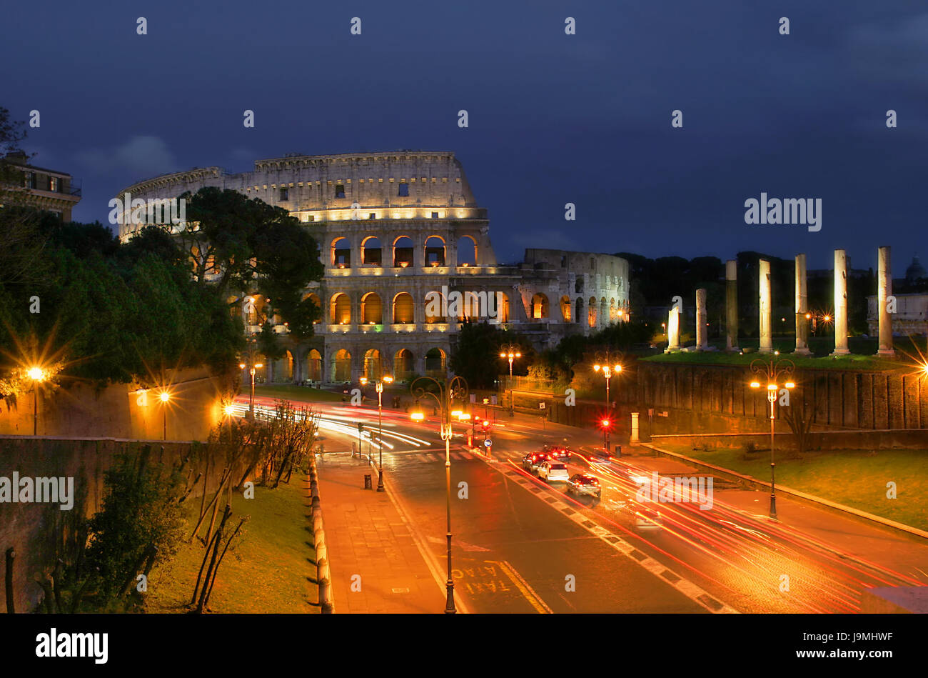 travel, night, nighttime, Rome, roma, style of construction ...