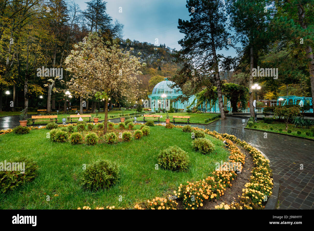 Borjomi, Samtskhe-Javakheti, Georgia. Hot Spring Of Borjomi Mineral ...