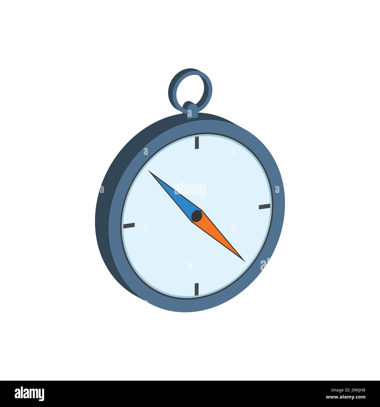 Compass symbol. Flat Isometric Icon or Logo. 3D Style Pictogram for Web ...
