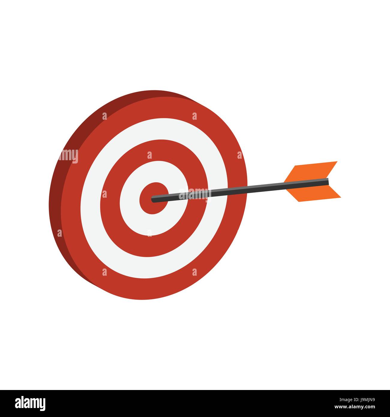 Dart Hitting Target Symbol Bullseye Stock Photos & Dart Hitting Target ...