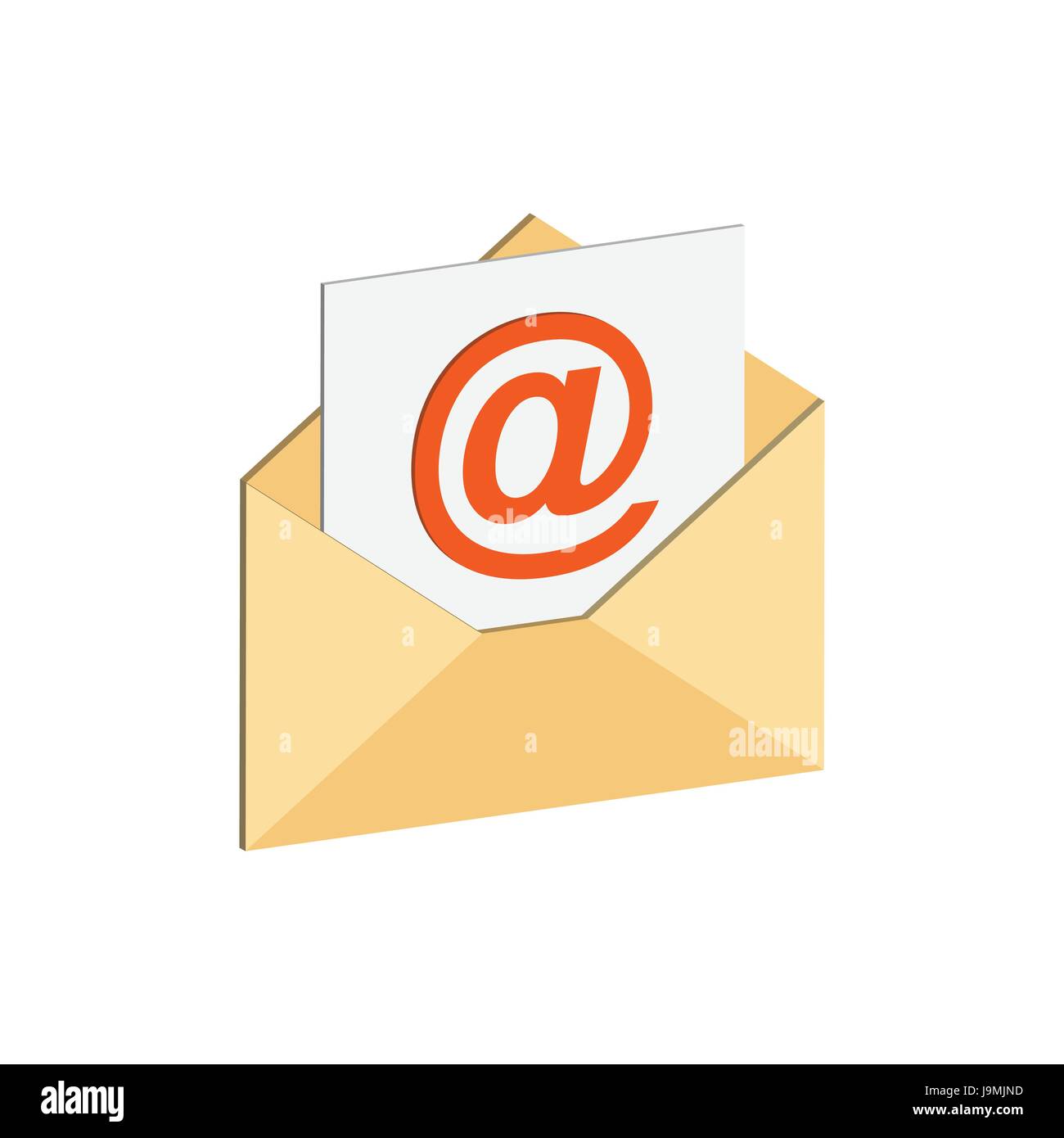 E-mail symbol. Flat Isometric Icon or Logo. 3D Style Pictogram for Web Design, UI, Mobile App ...