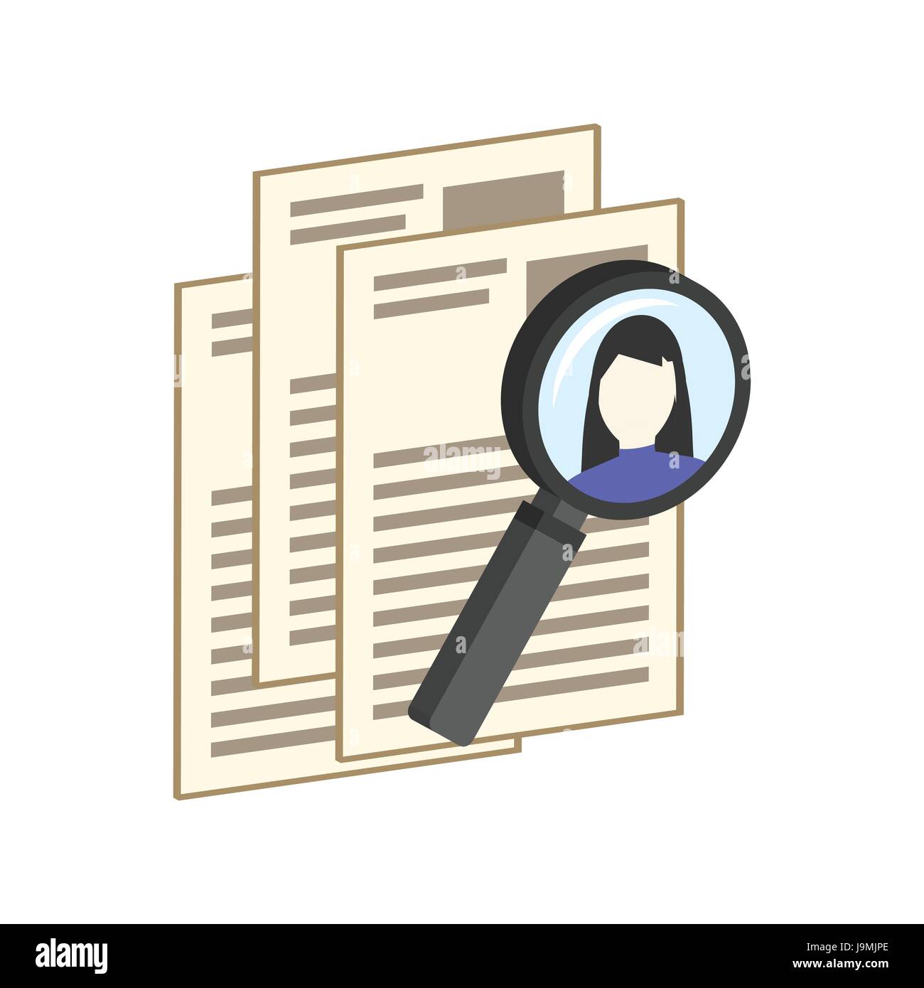 HR management, Recruitment Candidate symbol. Flat Isometric Icon or ...