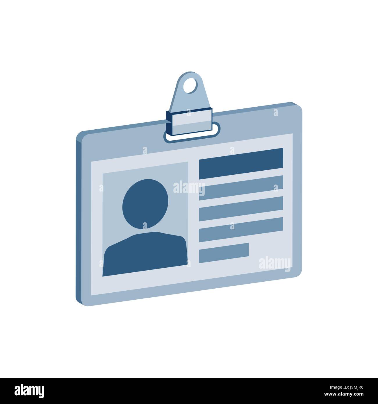 ID Card symbol. Flat Isometric Icon or Logo. 3D Style Pictogram for Web ...