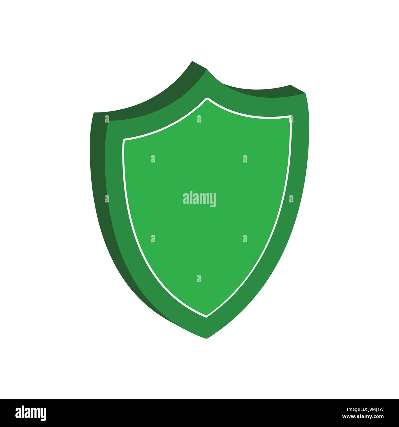 Shield, protection symbol. Flat Isometric Icon or Logo. 3D Style ...