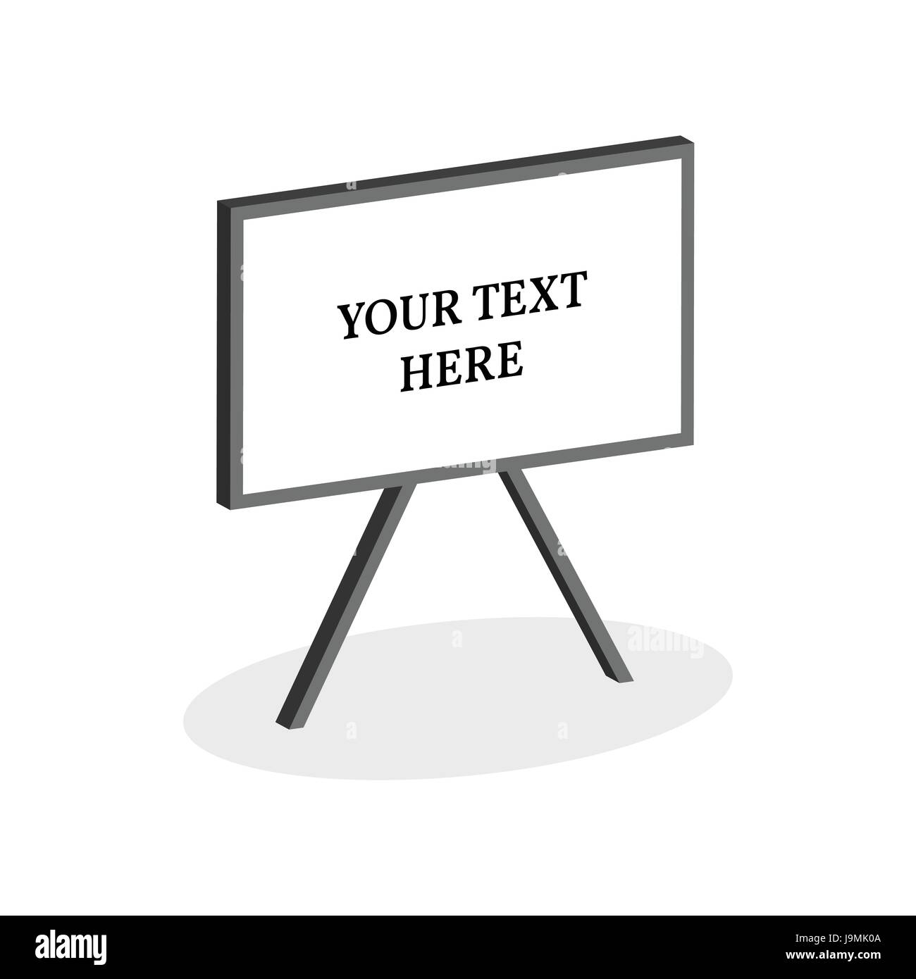 Whiteboard symbol. Flat Isometric Icon or Logo. 3D Style Pictogram for ...