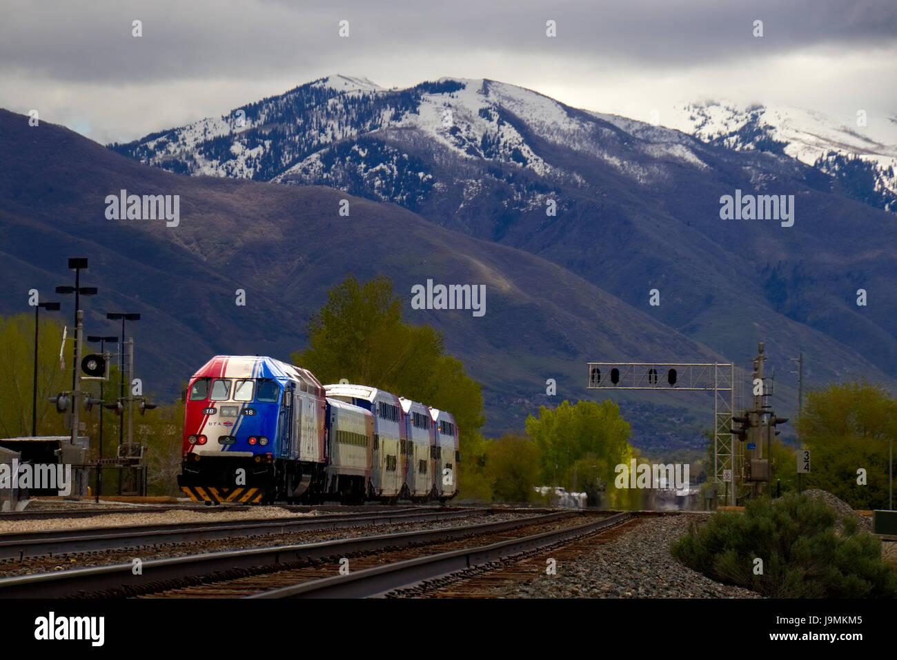 "FrontRunner" Commuter Train in Utah, USA Stock Photo - Alamy