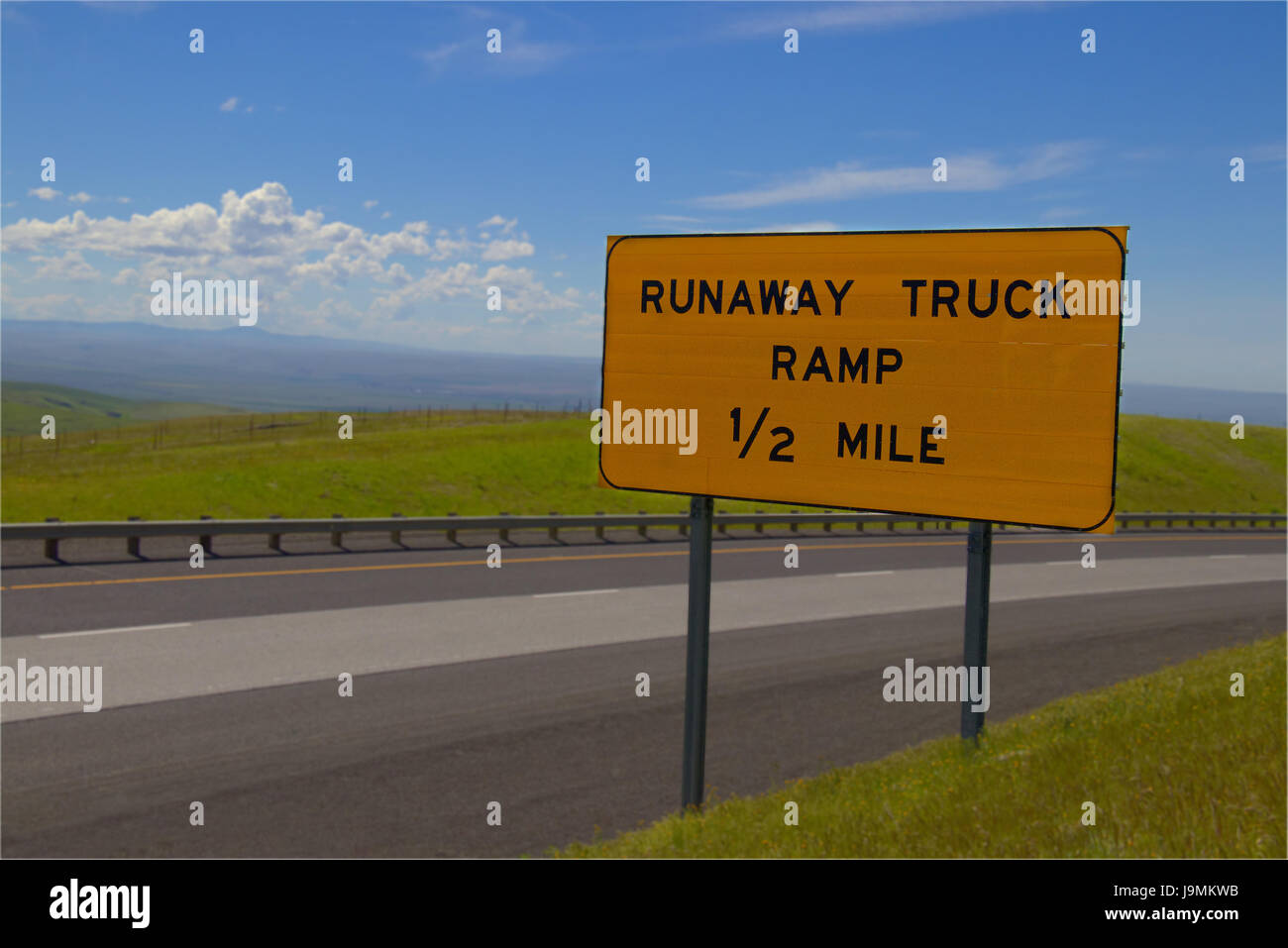 "Runaway Truck Ramp 1/2 Mile Stock Photo - Alamy