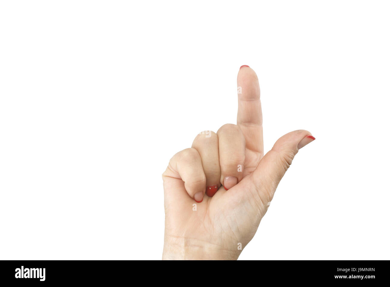 Woman number 1 hand gesture hi-res stock photography and images - Alamy