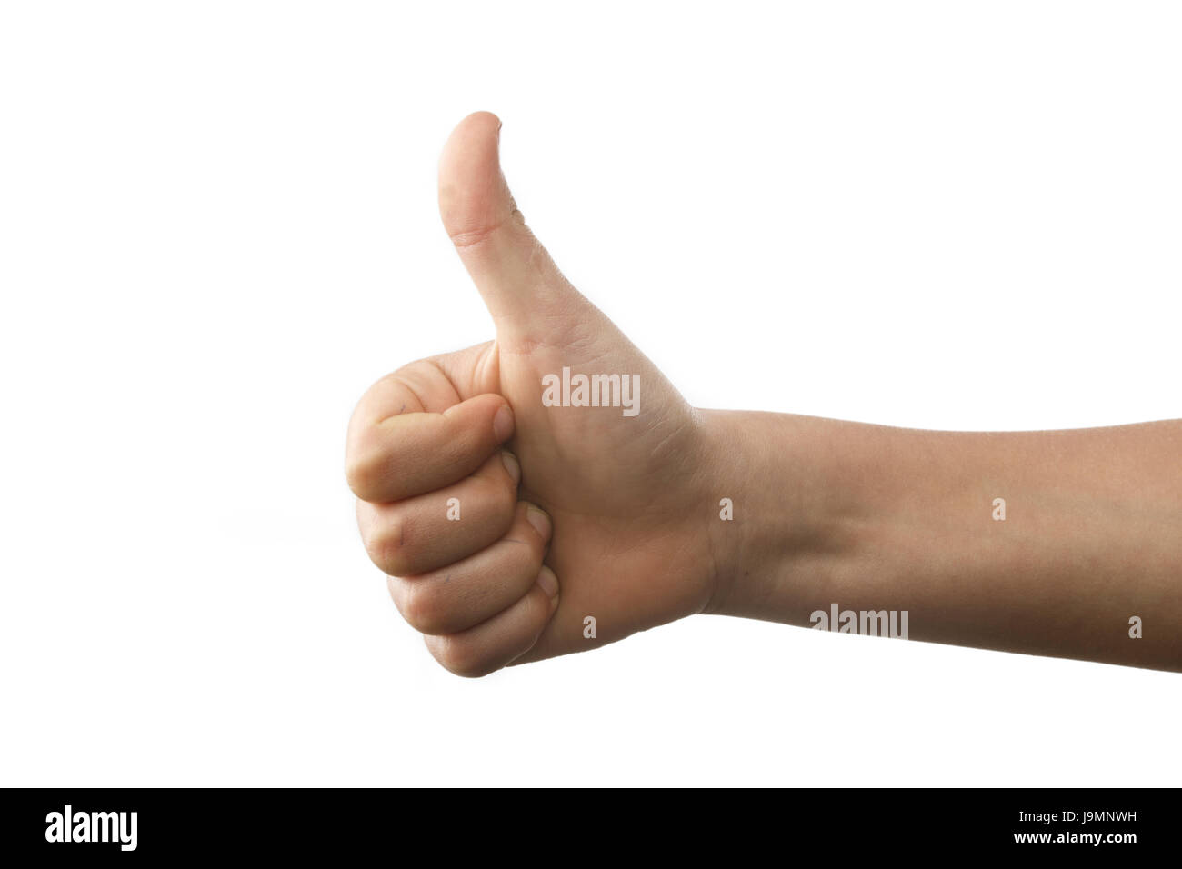 Good hand gesture isolated on white background. Woman hand with thumb ...