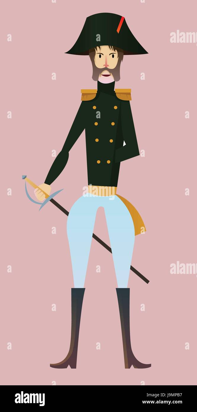 Digital vector, french napoleonic soldier character for infographics ...