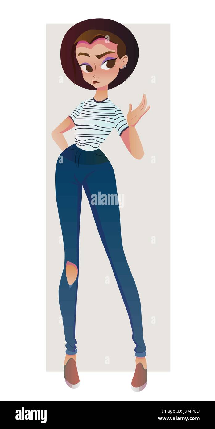 Thinking Cartoon Character
