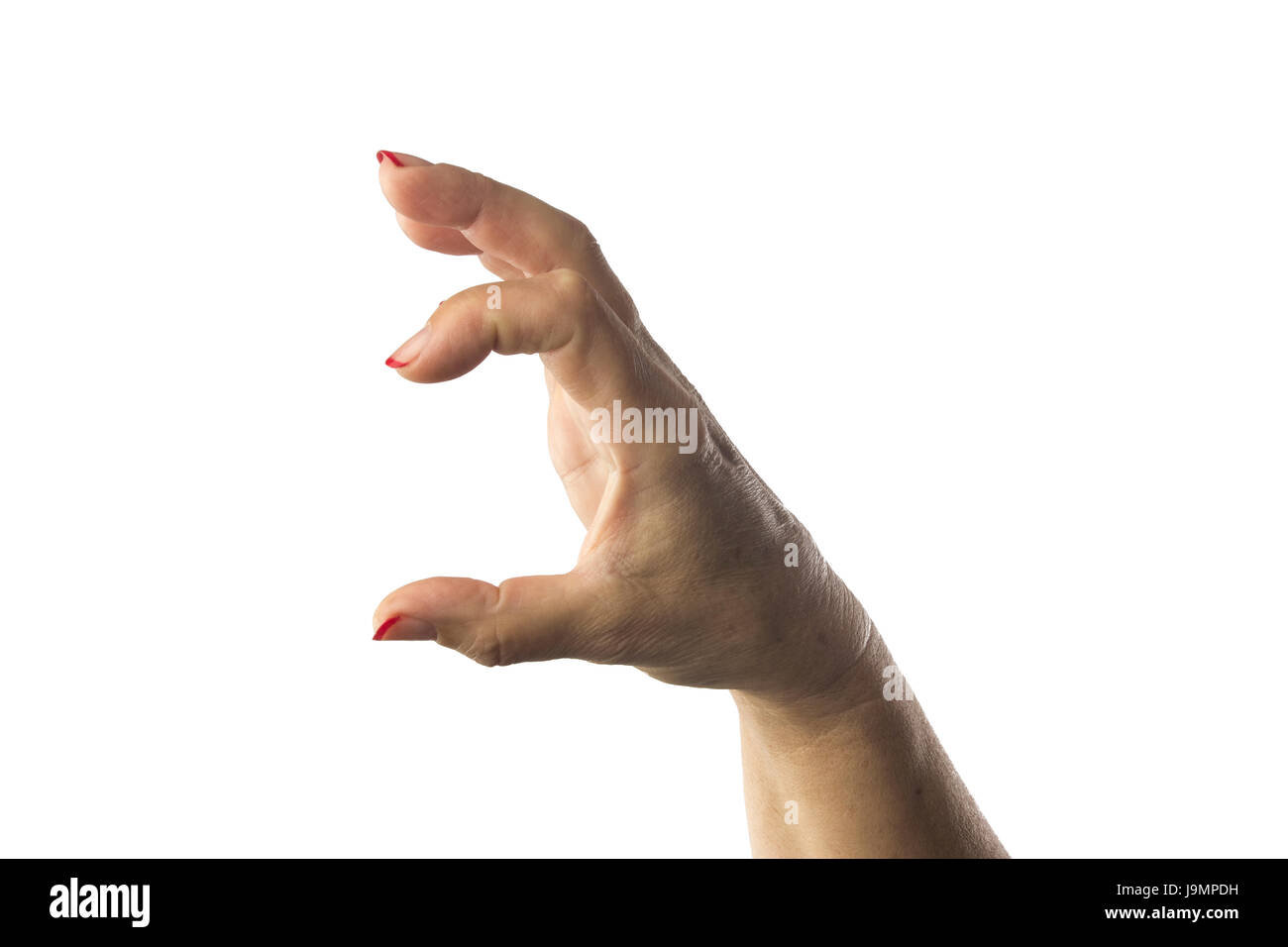 Female hand size gesture hi-res stock photography and images - Alamy