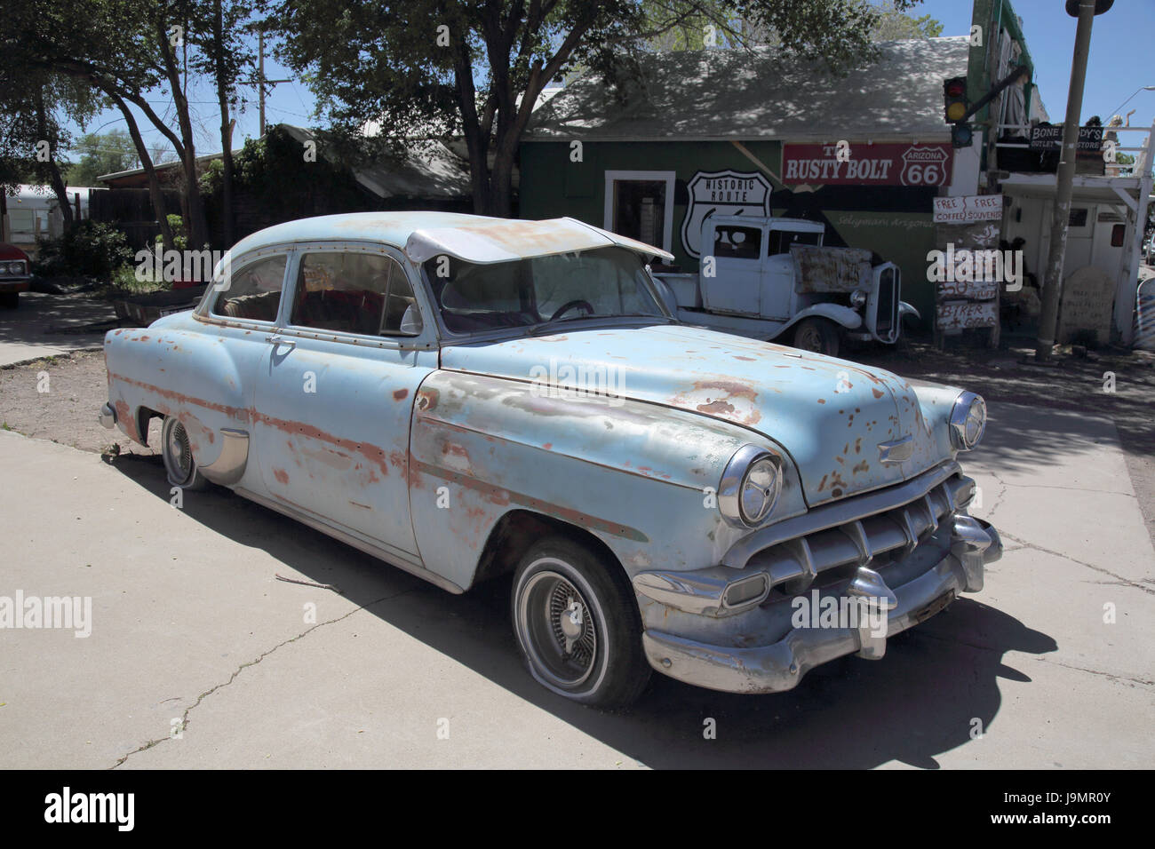 classic old car in seligman on route 66 in arizona usa Stock Photo - Alamy
