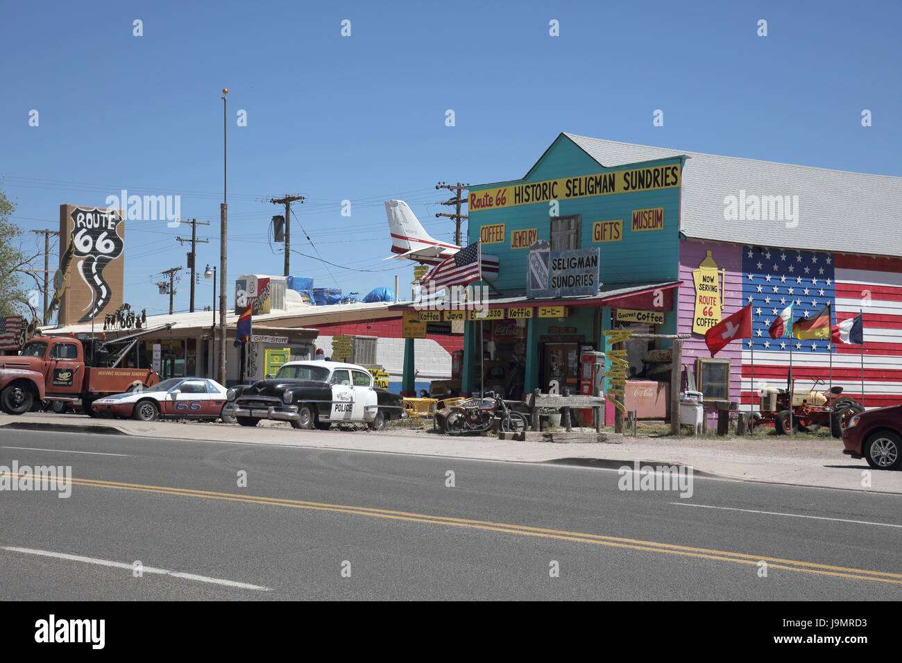 seligman on route 66 in arizona usa Stock Photo - Alamy