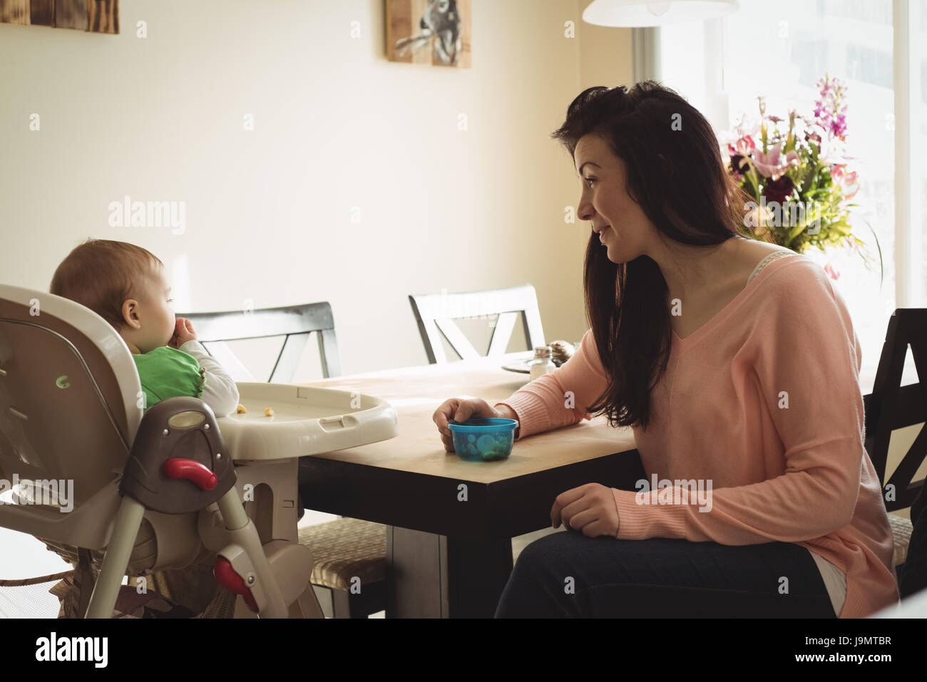 Infant interacting with adult hi-res stock photography and images - Alamy