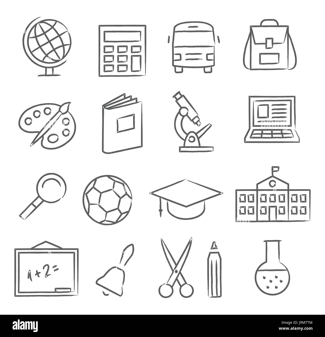 School and Education Icons Stock Vector Image & Art - Alamy