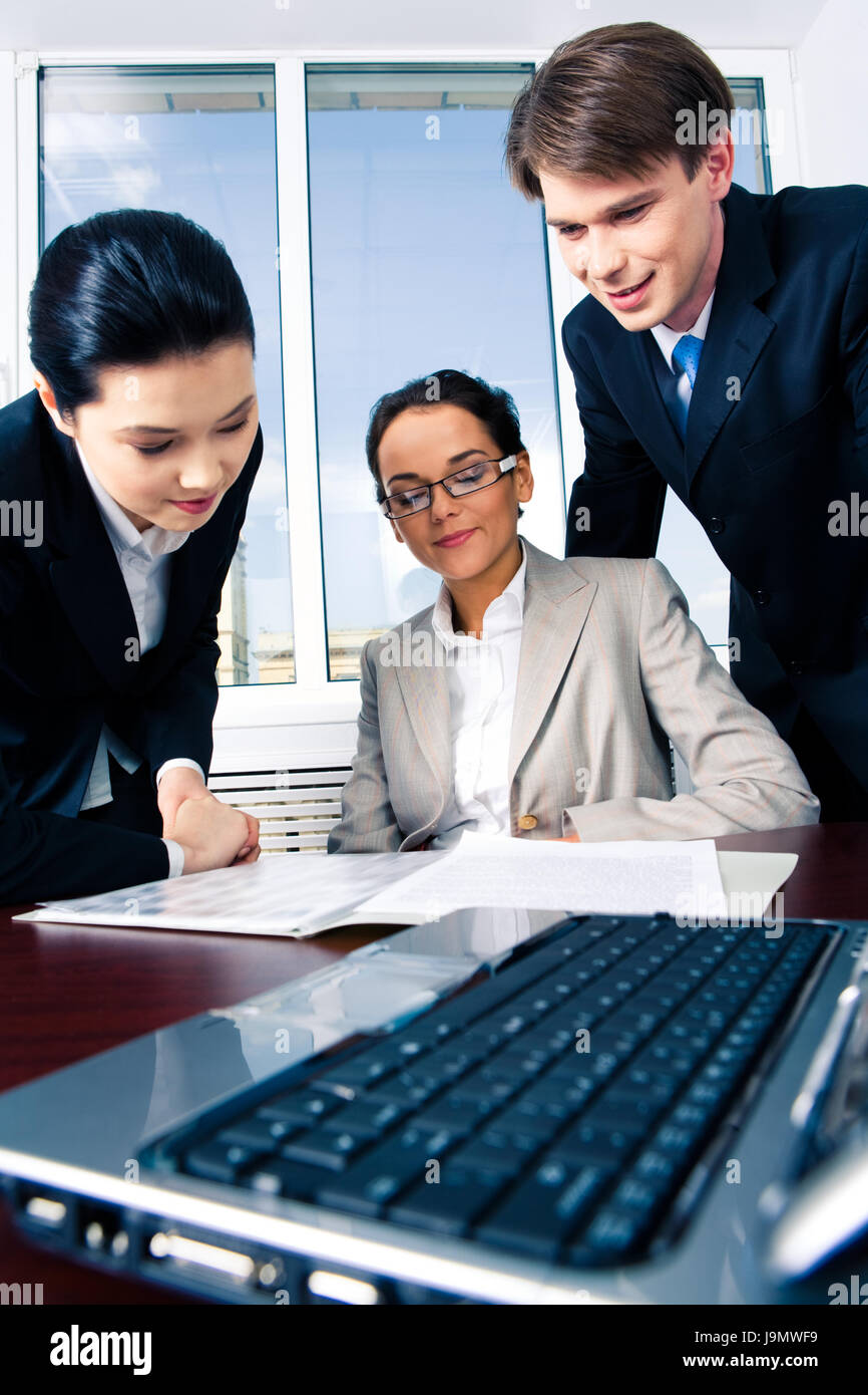 office, laptop, notebook, computers, computer, woman, women, discuss ...