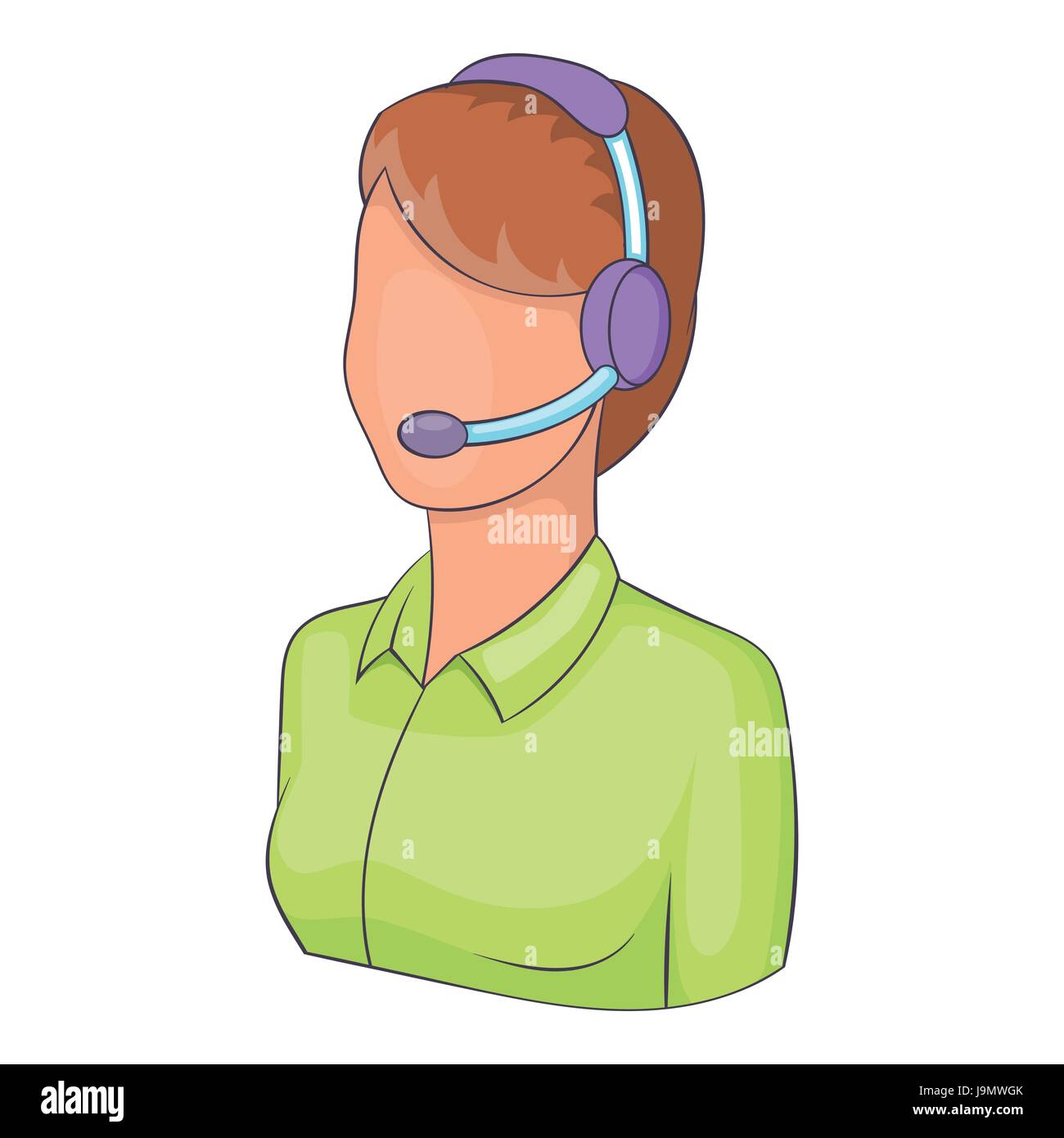 Female wireless operator Stock Vector Images - Alamy