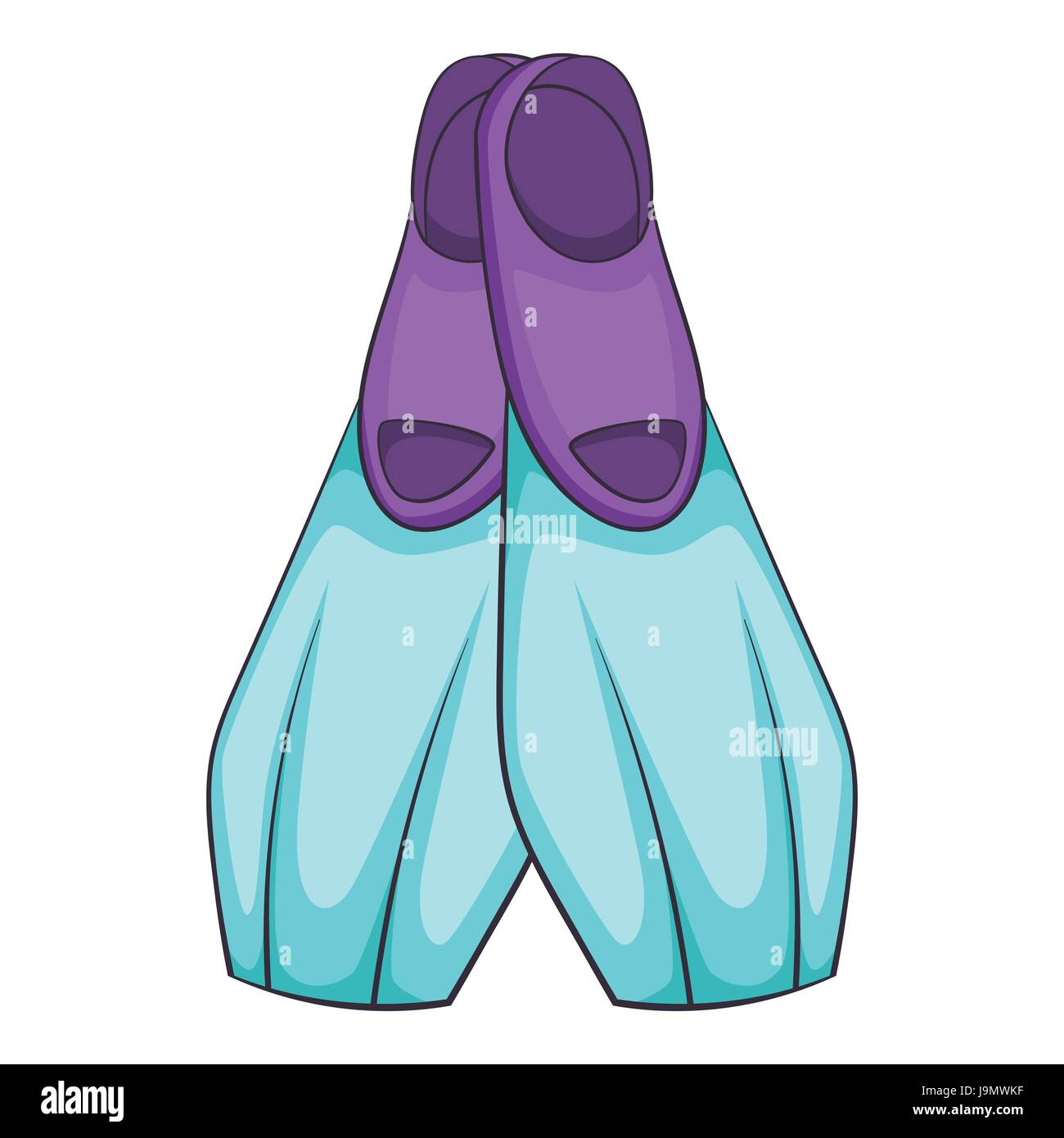 Flippers icon, cartoon style Stock Vector Image & Art - Alamy