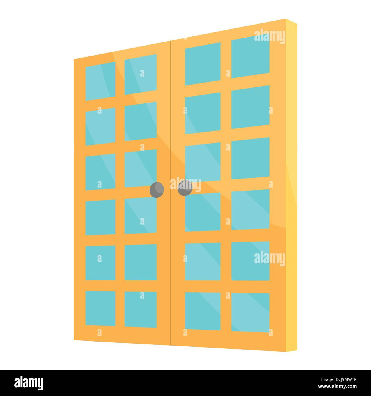 Open double door bright Stock Vector Images - Alamy