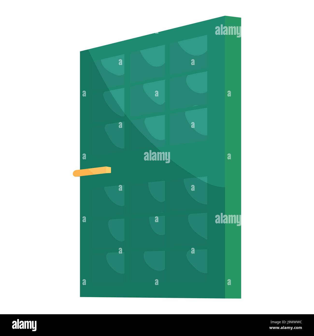 Old green wooden doorway Stock Vector Images - Alamy