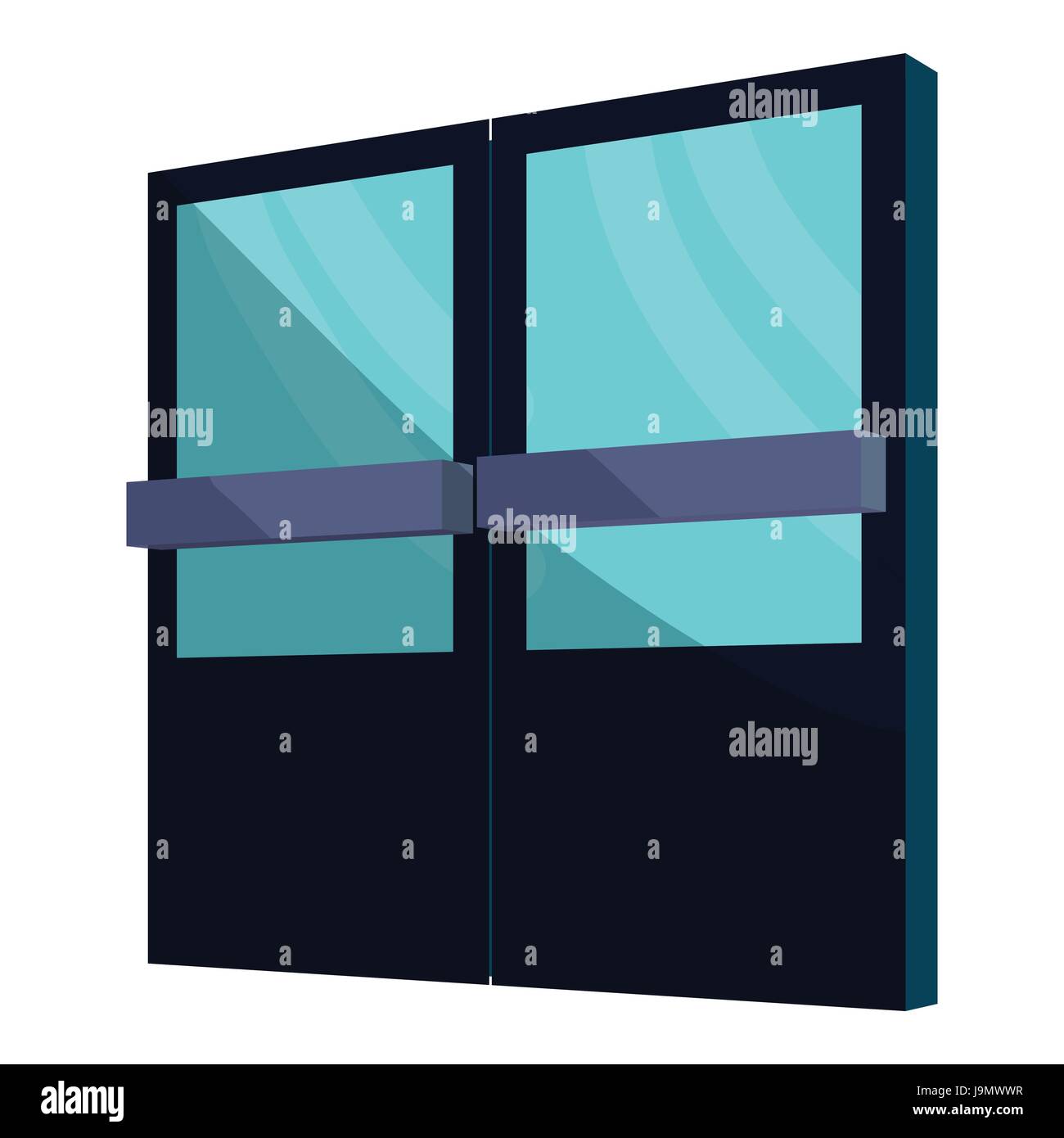 Supermarket door icon, cartoon style Stock Vector Image & Art - Alamy