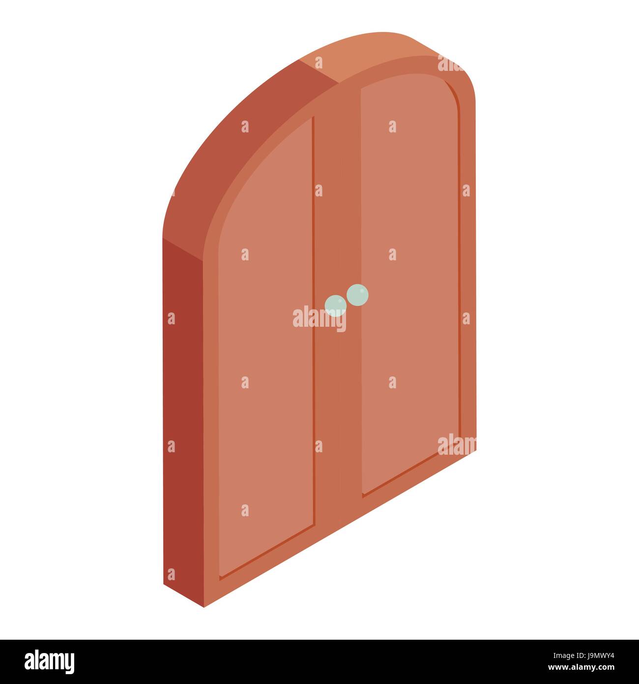 Closed double brown wooden Stock Vector Images - Alamy