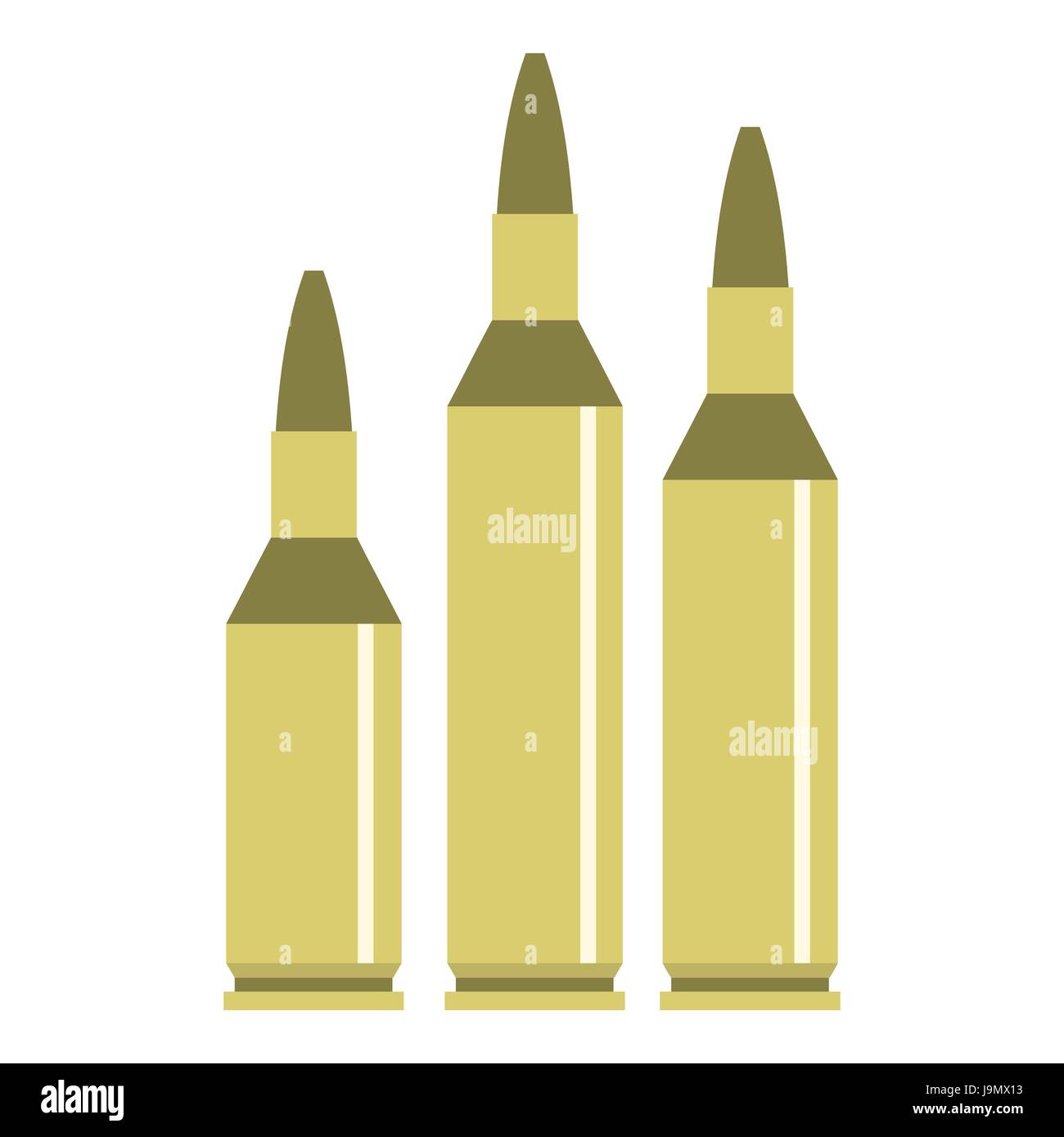 Bullet ammunition icon, flat style Stock Vector Image & Art - Alamy
