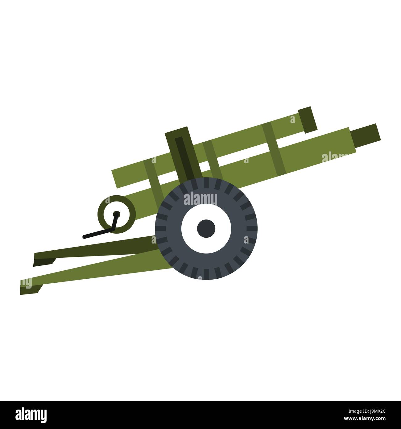 Artillery gun icon, flat style Stock Vector Image & Art - Alamy