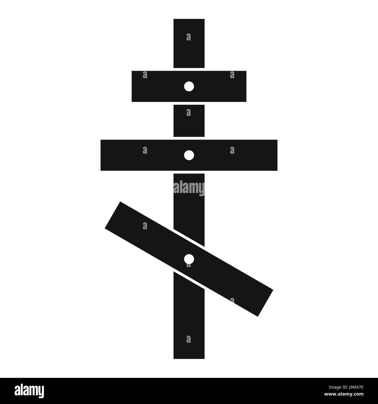 Orthodox cross icon, simple style Stock Vector Image & Art - Alamy