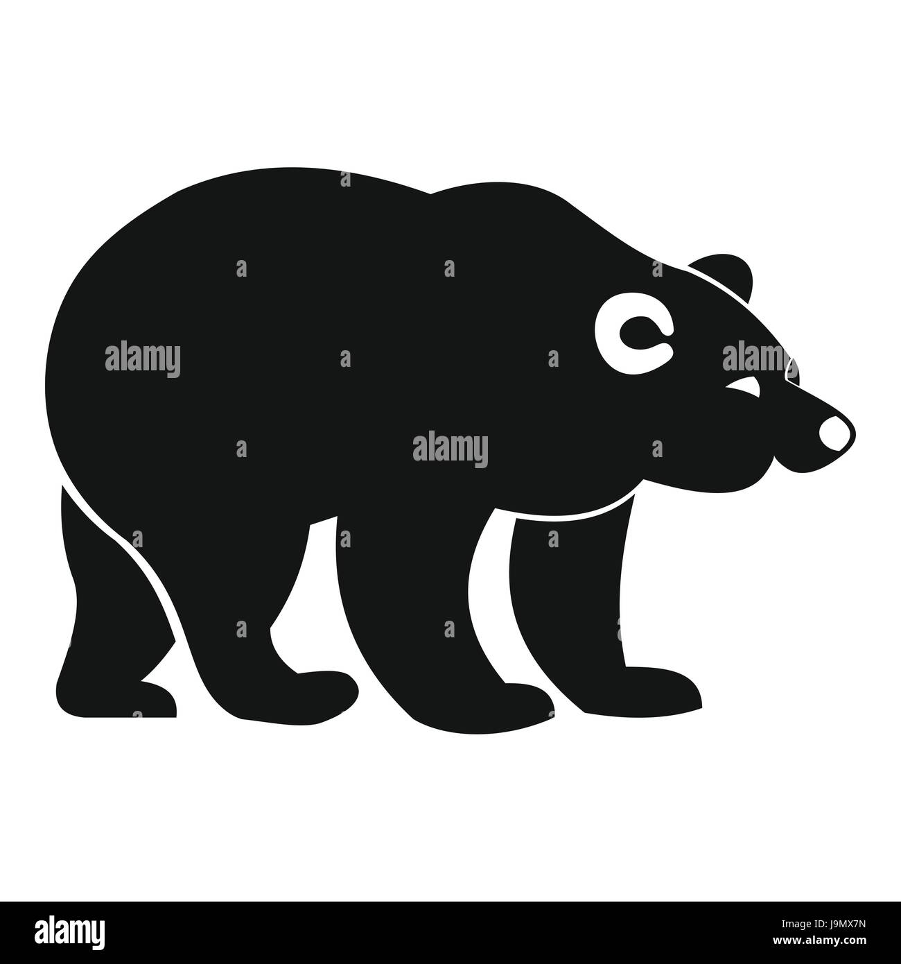 Bear icon, simple style Stock Vector Image & Art - Alamy