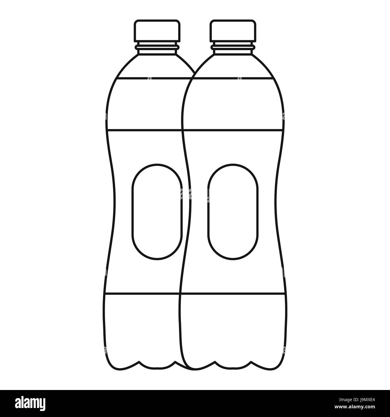 Two bottles of water icon, outline style Stock Vector Image & Art - Alamy